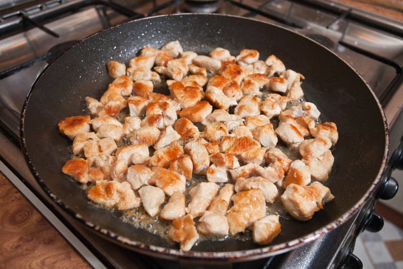 Meat being cooked stock image. Image of preparing, meat - 22886431