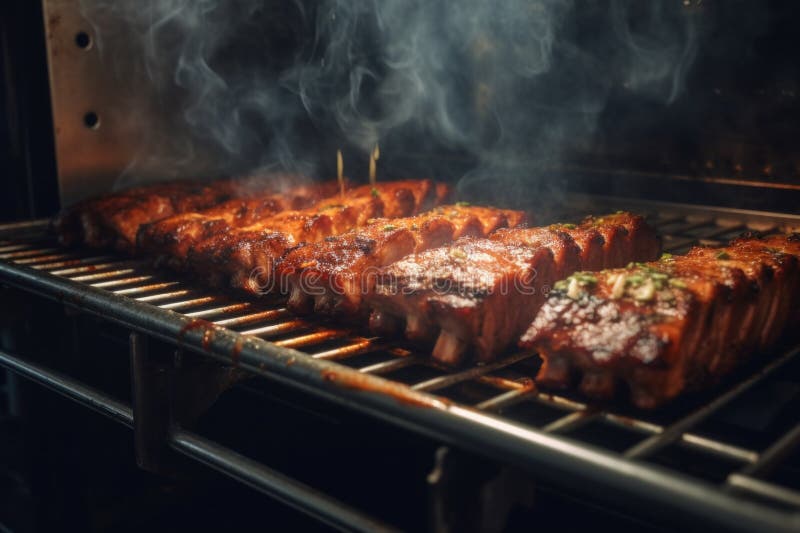 The Meat is Being Cooked on the Grill. Generative AI Image. Stock Photo ...