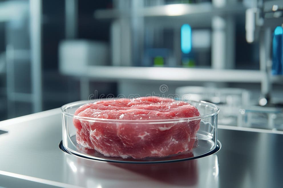 Meat Being Inspected in a Laboratory. Generative Ai Stock Image - Image ...