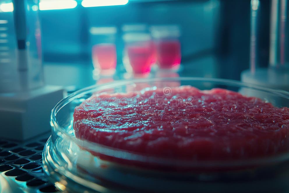 Meat Being Inspected in a Laboratory. Generative Ai Stock Image - Image ...