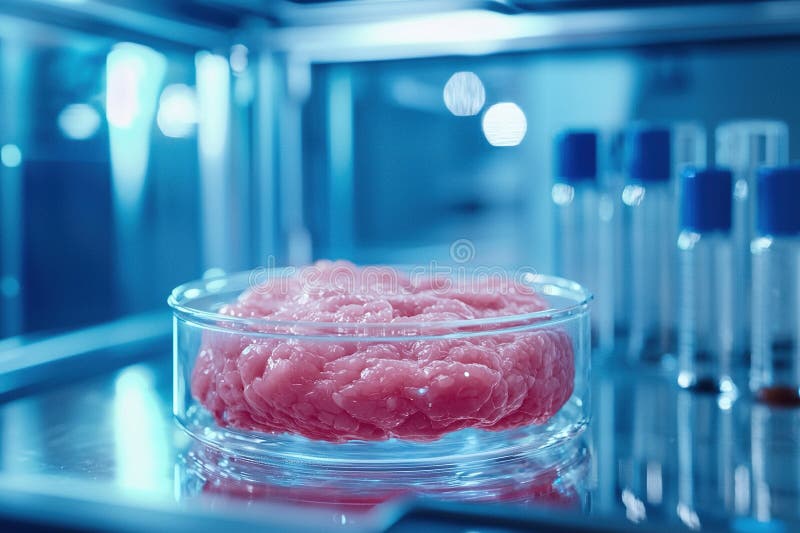Meat Being Inspected in a Laboratory. Generative Ai Stock Image - Image ...