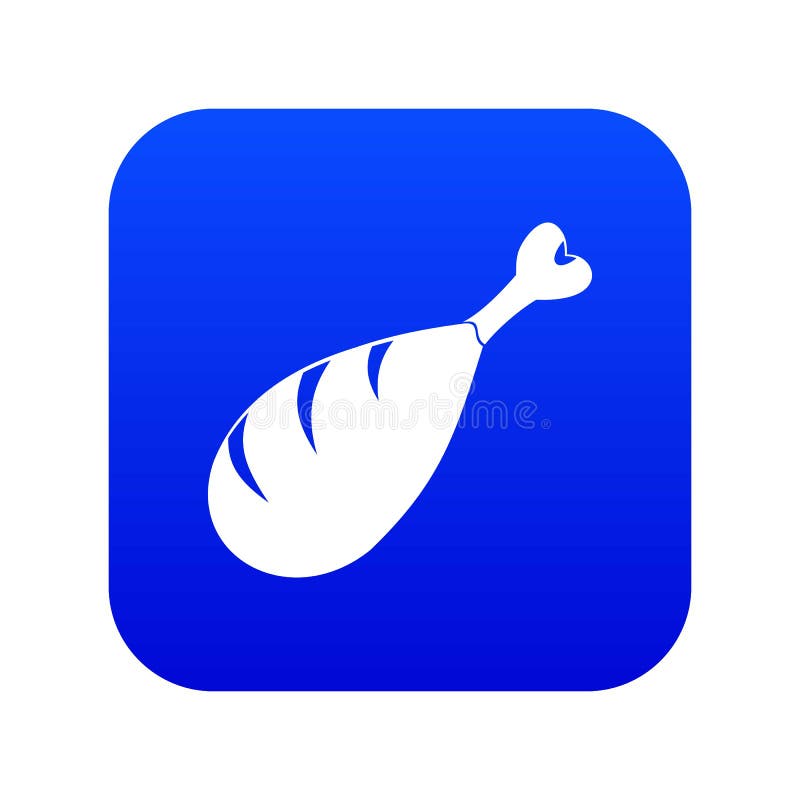 Meat on the Bone Icon Digital Blue Stock Vector - Illustration of ...