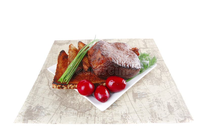 Meat with bread stock image. Image of dish, pork, collage - 14481773