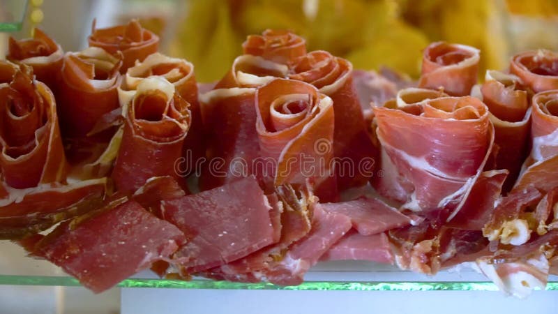 Meat Buffet Table at the Party. Ham and a Lot of Meat on a Buffet Stock ...