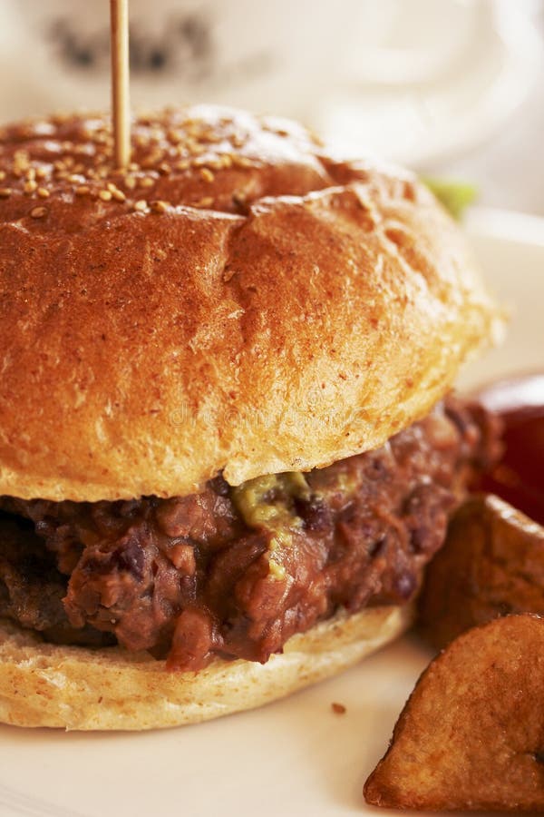 Meat Burger stock photo. Image of taste, french, closeup - 38772508