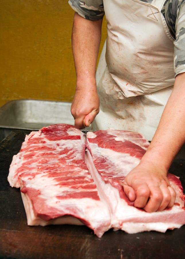 Meat carver stock image. Image of juicy, beef, butcher - 4462827