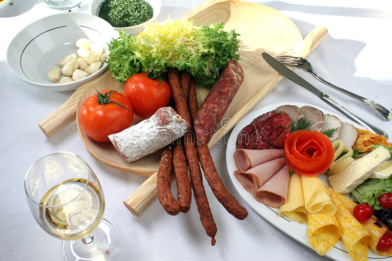 Meat and cheese stock image. Image of kitchen, green, cheese - 1800019