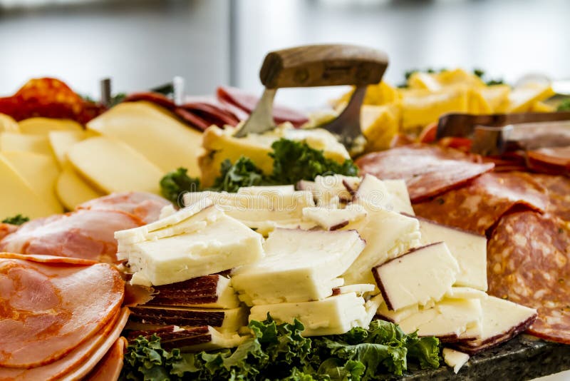 Meat and cheese party tray stock image. Image of gourmet - 89779675