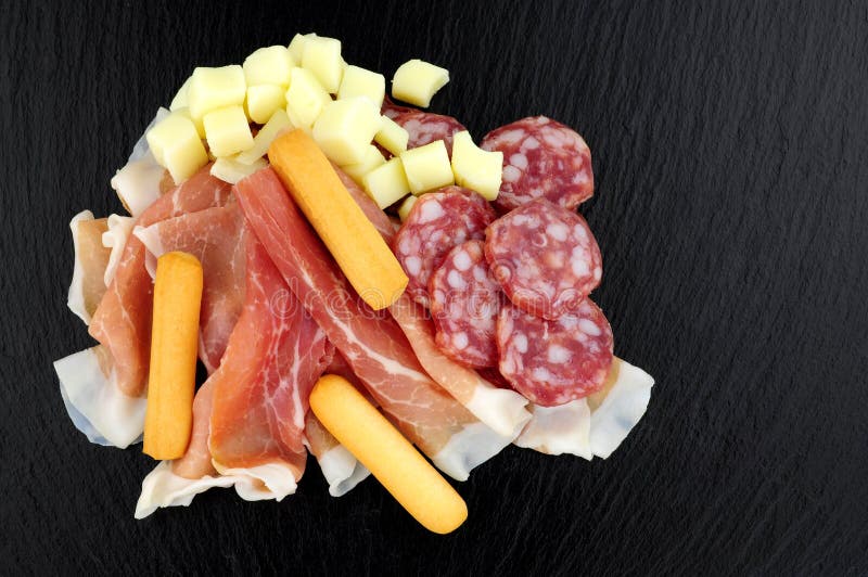 Meat and Cheese Snacking Selection Stock Image - Image of eating ...