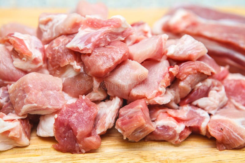 Meat Chopped into Small Pieces Stock Photo - Image of chopped, small ...