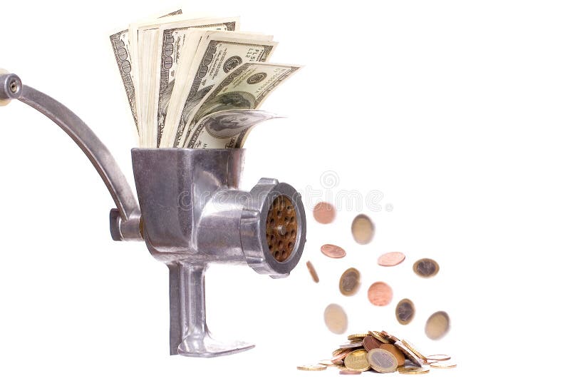 Money and meat grinder stock photo. Image of making, ideas - 19619840