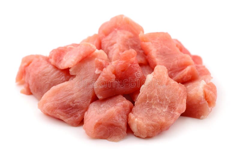 Top View of Raw Chicken Fillet Chunks Stock Photo - Image of barbecue ...