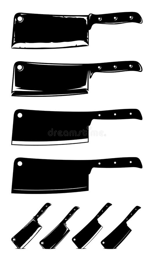Meat Cleaver Knives stock vector. Illustration of pictogram - 55979694