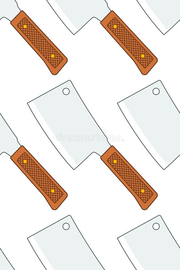Meat cleaver pattern stock vector. Illustration of pattern - 92612698