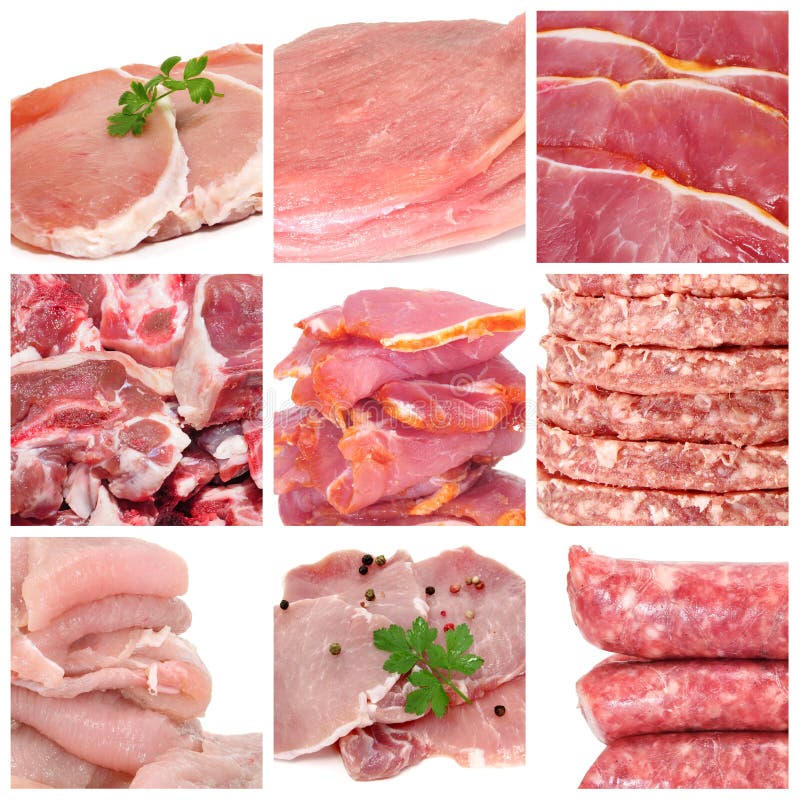 Meat collage stock image. Image of chicken, hamburgers - 17547199