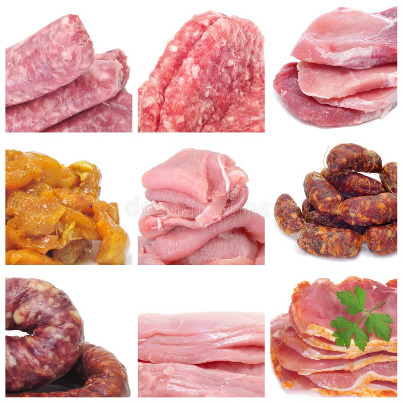 Meat collage stock image. Image of chicken, beef, chorizo - 28240215