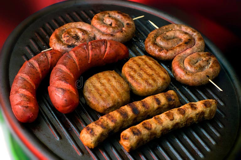 Meat collection on grill stock photo. Image of dinner - 4676868