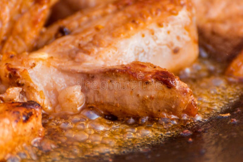 The Meat is Cooked in Cauldron Stock Image - Image of camp, cooking ...