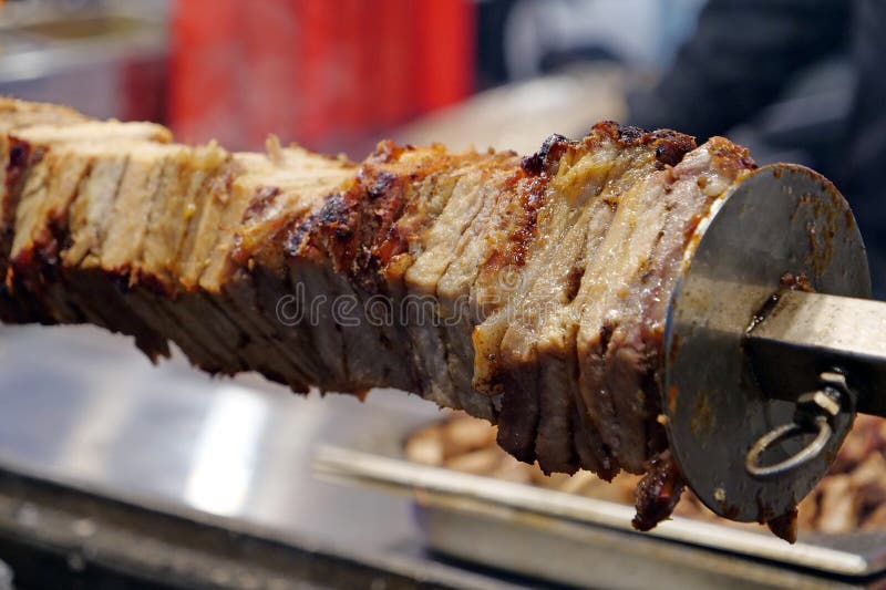 Meat are Cooked on Hot Coals in Chargrill or Charcoal Brazier Stock ...