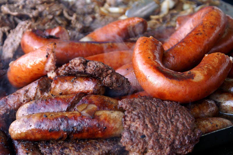 Meat Cooking stock photo. Image of hamburger, food, grilling - 11183074
