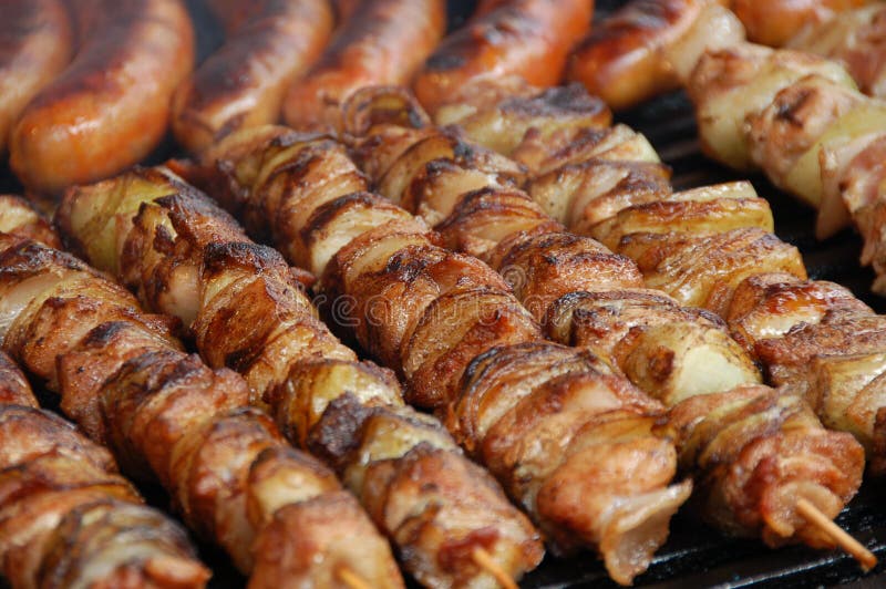 Meat cooking stock photo. Image of cutting, food, skewer - 4114718