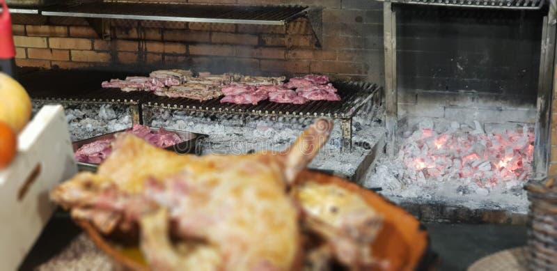 Barbecue in aa restaurant stock photo. Image of meat - 128699890