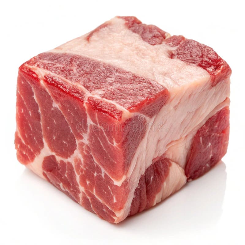 Meat Cube Isolated on Transparent Background Stock Illustration ...