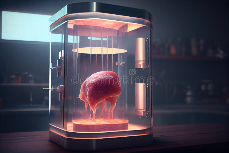 Meat Cultured in Vitro in Laboratory. Future Alternative Food Stock ...