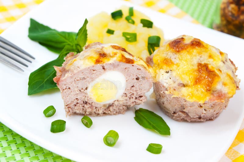 Meat cupcakes stock photo. Image of meal, plate, tasty - 21627294