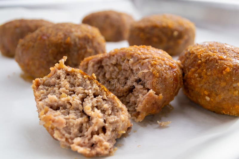 Meat cutlets stock image. Image of baked, russian, protein - 208475379