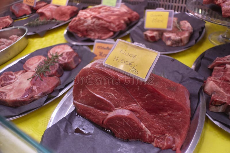 Meat Cuts in the Butchery Counter 14 Stock Photo - Image of butchery ...