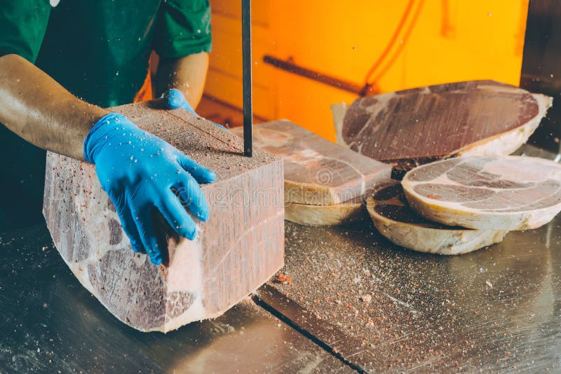 Meat cutting factory stock photo. Image of manufacture - 140352410