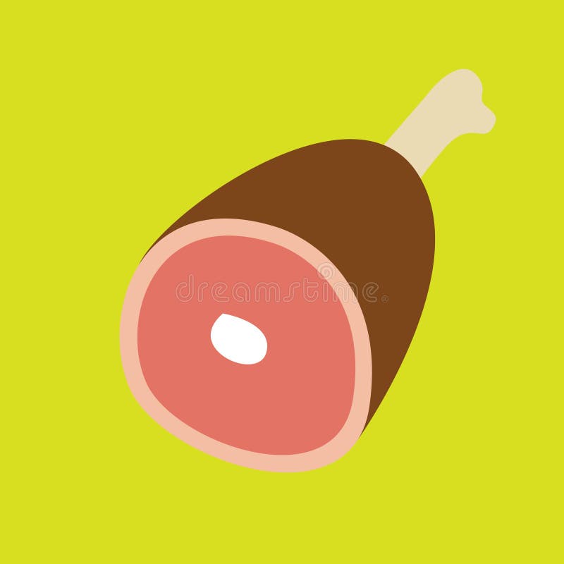 Print Meat Design Element on Green Background Stock Vector ...