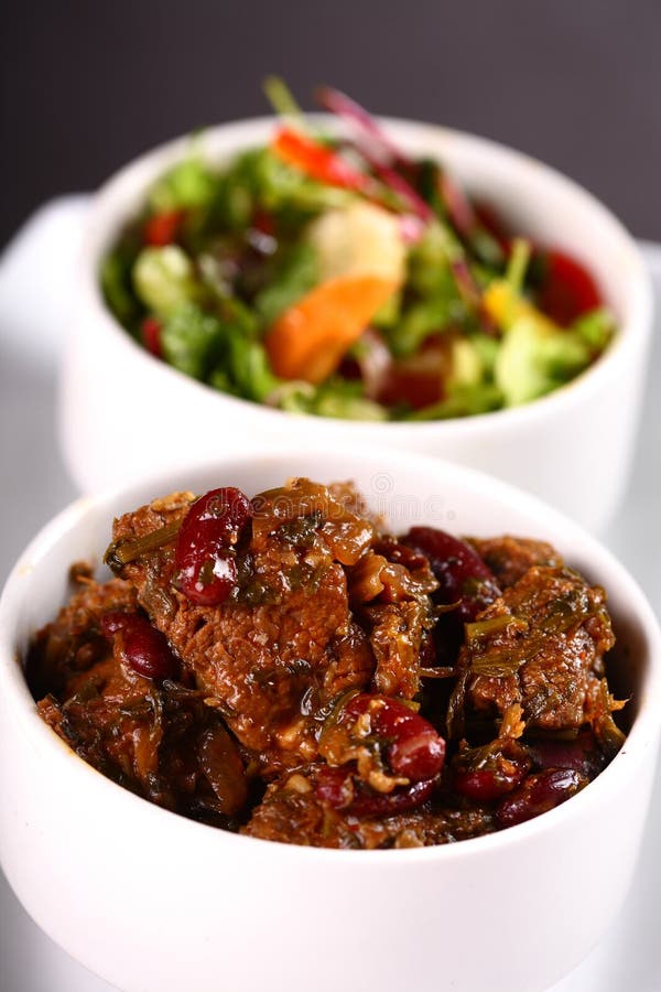 Meat dish stock photo. Image of closeup, green, fresh - 28342348