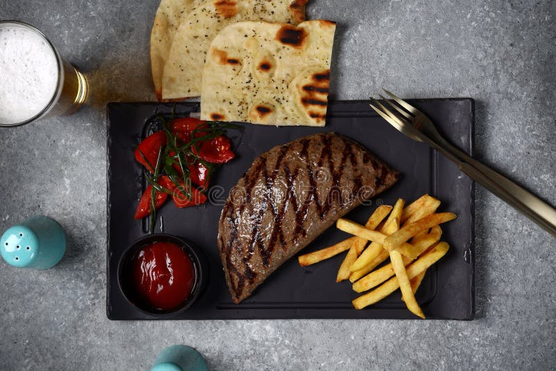 Meat dish, lamb or beef stock photo. Image of grilled - 242324926