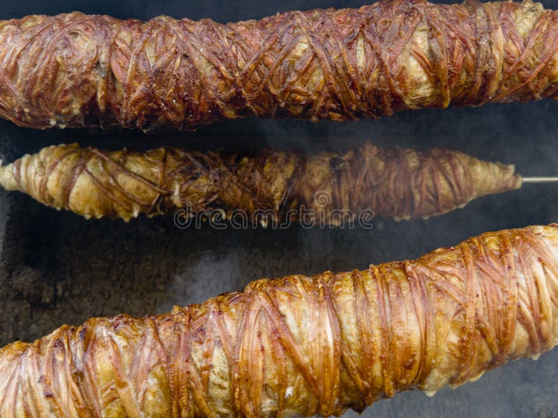 Meat Dish Made by Culturing Meat with Intestines Stock Photo - Image of ...