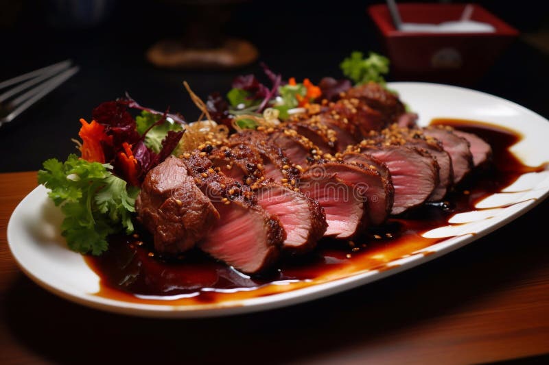 Meat Dish in a Restaurant. AI Generated Stock Illustration ...