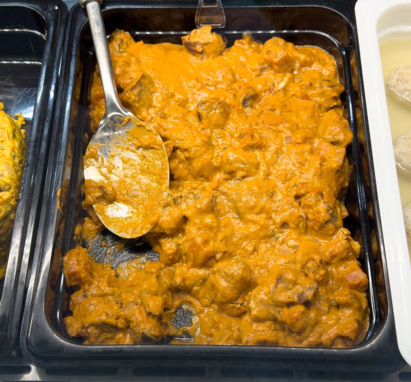 Meat Dishes on Display in the Dining Room Stock Image - Image of ...