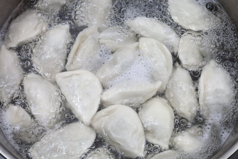 Boiling Dumplings in the Pot Stock Photo - Image of cook, foam: 246212496