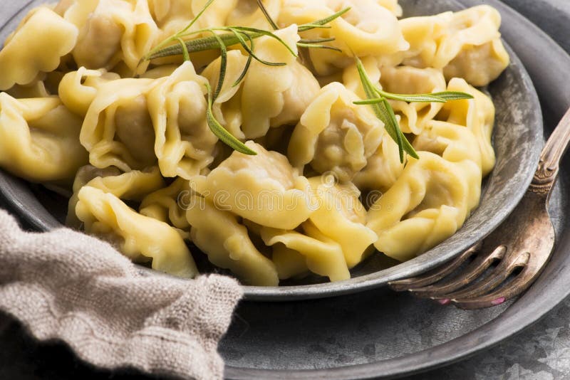 Meat Dumplings - Russian Boiled Pelmeni Stock Photo - Image of siberian ...