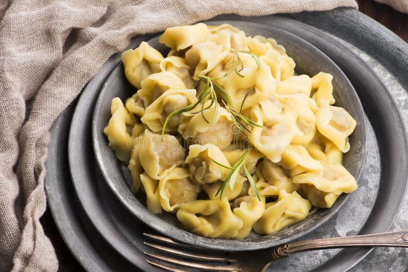 Meat Dumplings - Russian Boiled Pelmeni Stock Photo - Image of siberian ...
