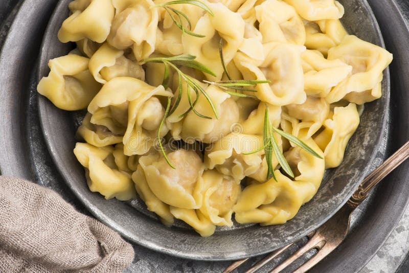 Meat Dumplings - Russian Boiled Pelmeni Stock Image - Image of siberian ...