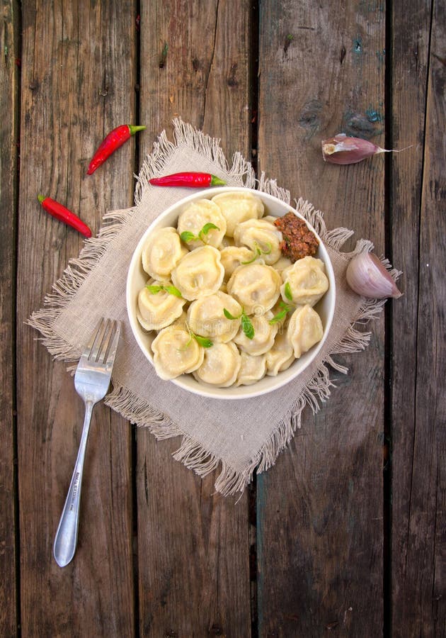 Meat Dumplings - Russian Boiled Pelmeni Stock Image - Image of cooking ...