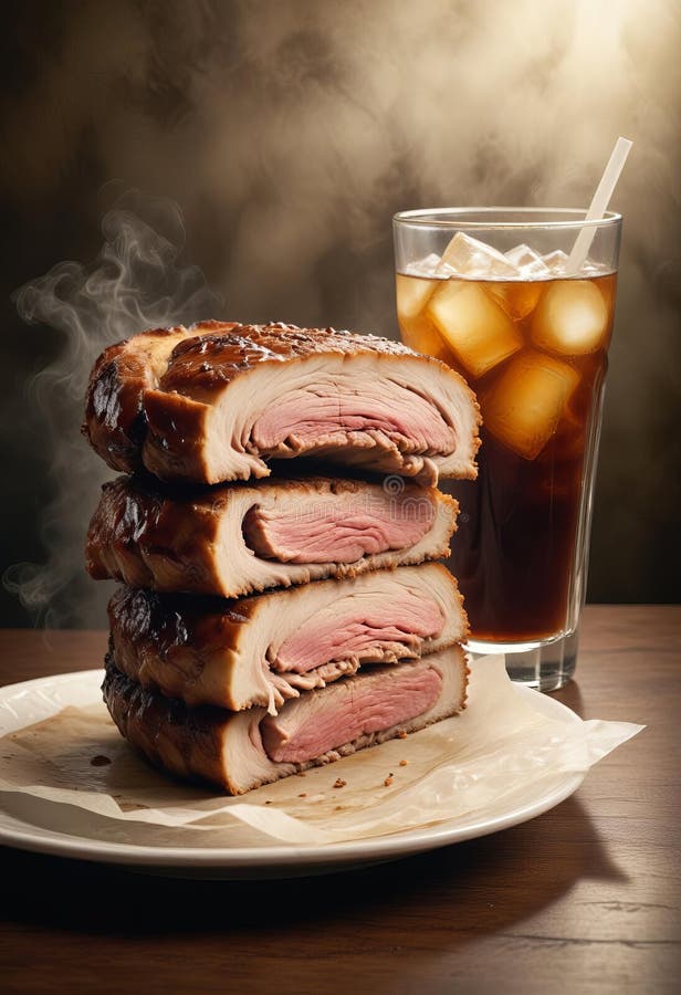 Meat Esfiha Served with Soda Stock Illustration - Illustration of ...