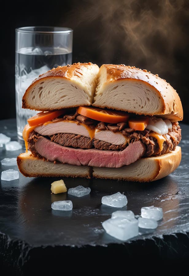 Meat Esfiha Served with Soda Stock Illustration - Illustration of ...