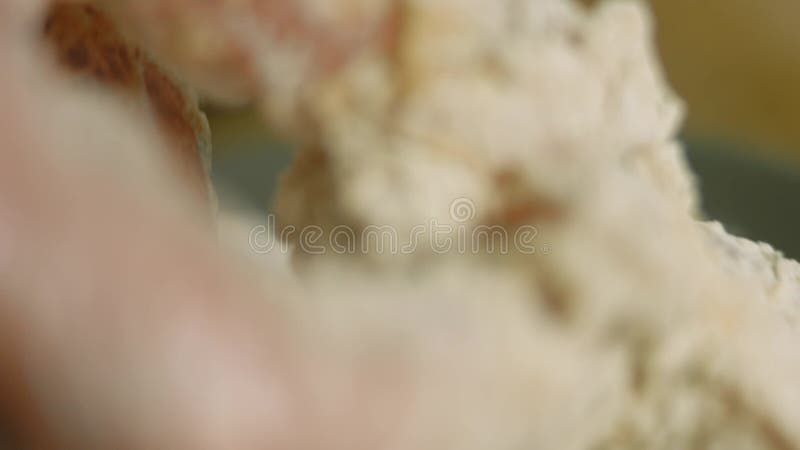 Meat Meat in Flour with Spices. I Preparing Fried Chicken Stock Video ...