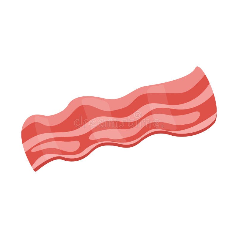Meat Food Ingredient Bacon Cartoon Vector Isolated Illustration Stock ...