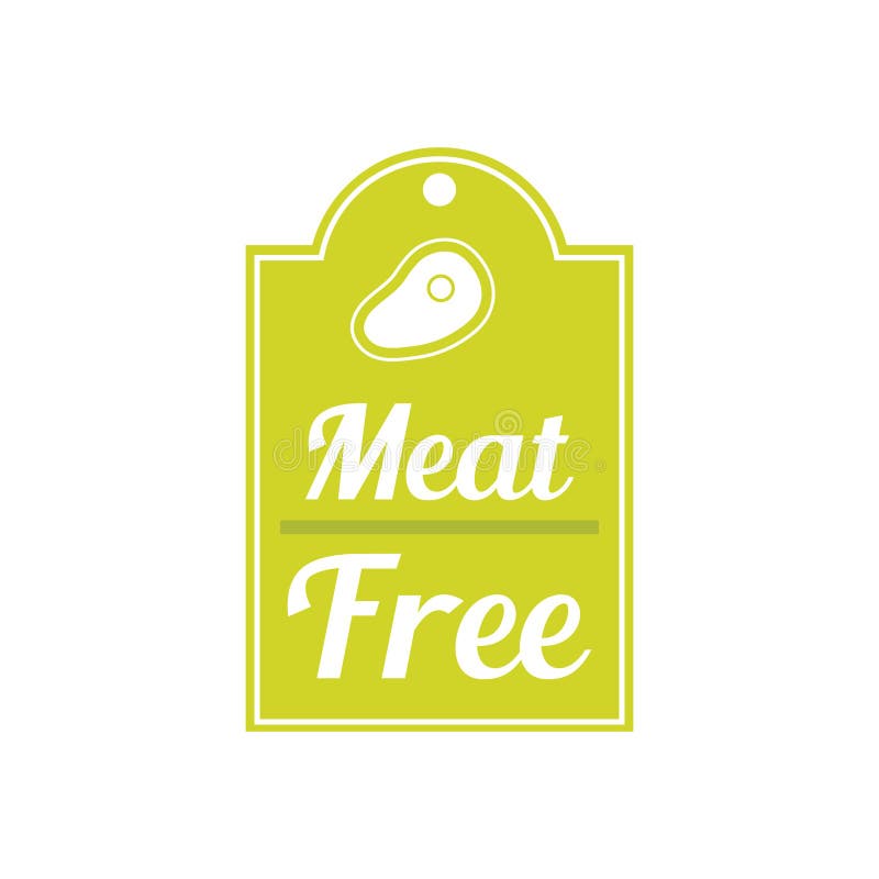 Meat Free Label. Vector Illustration Decorative Design Stock Vector ...