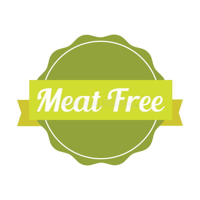 Meat Free Label. Vector Illustration Decorative Design Stock Vector ...
