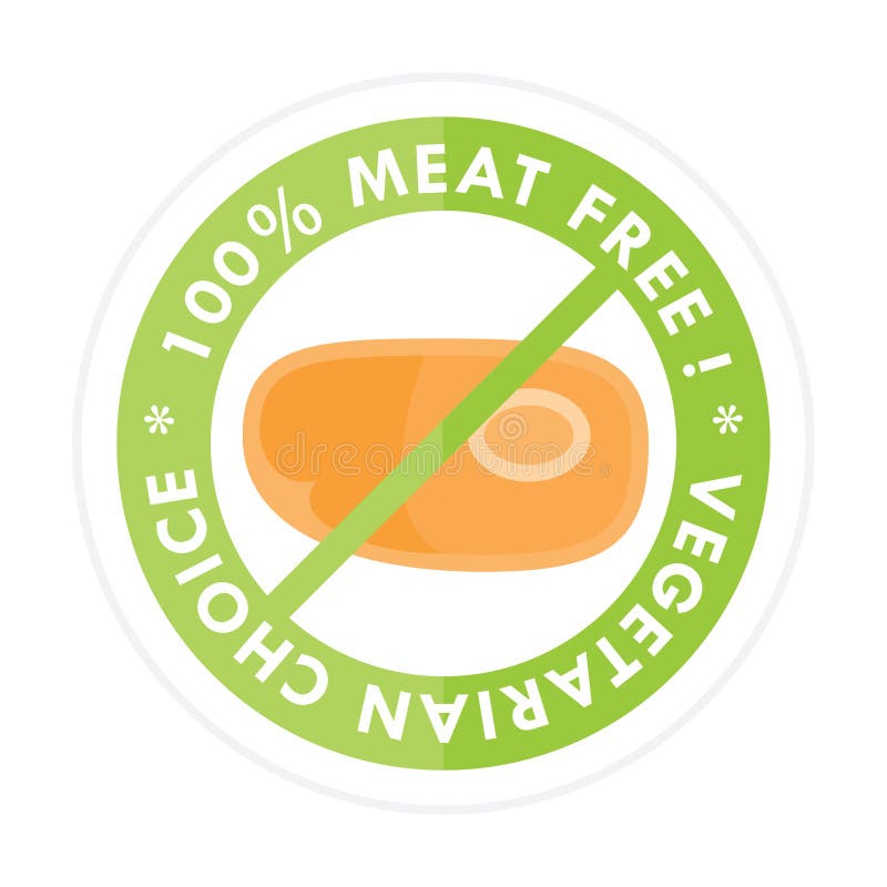 Meat Free Label. Vector Illustration Decorative Design Stock Vector ...